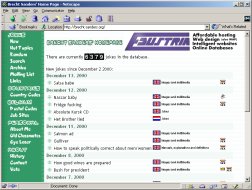Brecht Sanders' homepage has an online joke database since June 1998 ...
